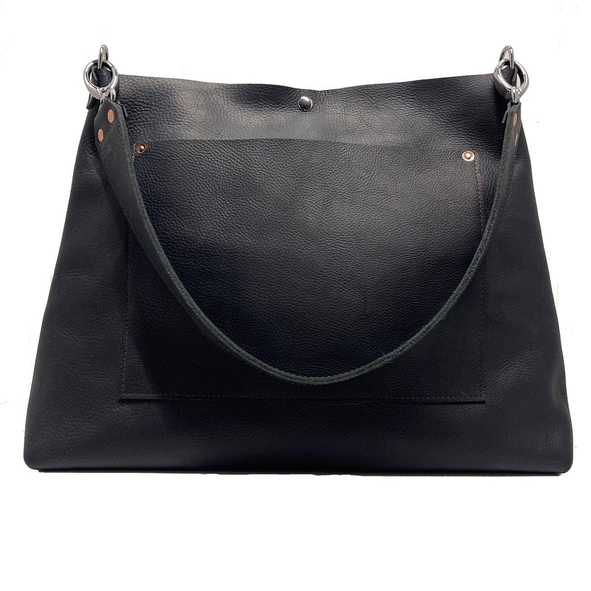 Bell Leather Shoulder Bag in Black – Leather Pasture